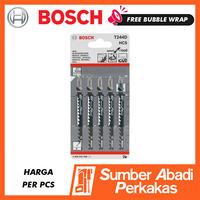Jual BOSCH T 244 D Mata Jigsaw Gergaji Kayu Triplek Jig Saw Blade Speed ...