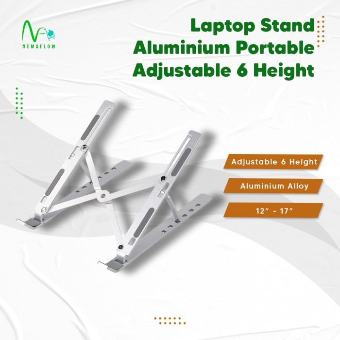 Jual Dudukan Stand Laptop Tablet Aluminium Adjustable Foldable Ergonomis | Shopee Indonesia