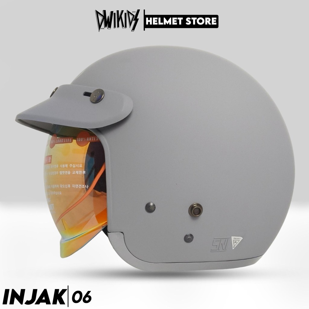 Jual Helm INJAK 06 Inner Visor | Helm Bogo Retro Premium SNI | Shopee ...