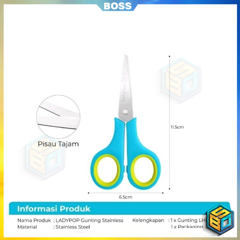 Jual BOSS MURAH COD (Harga 1 pcs ) gunting KECIL 12CM warna, pemotong ...