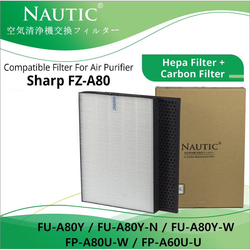 Jual Filter Sharp Air Purifier FZ A80SFE FU A80Y FU A80Y N FU A80Y W HEPA CARBON Filter Sharp FU A80 Shopee Indonesia