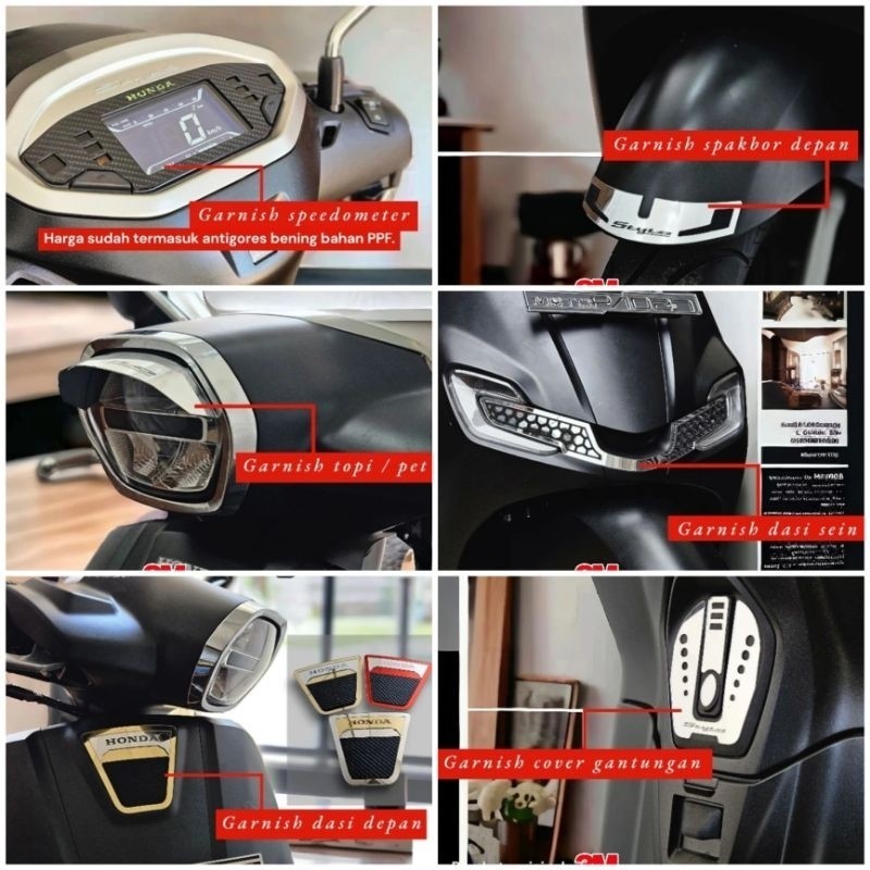Jual Cover Garnish Honda STYLO 160 Aksesoris STYLO 160 Akrilic Premium ...