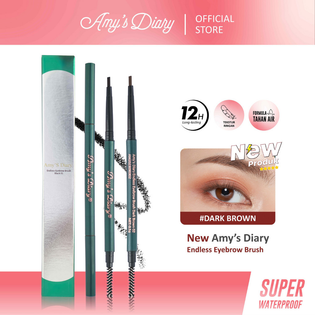 Jual AMY'S DIARY Endless Eyebrow Brush Waterproof Long-Lasting | Shopee Indonesia