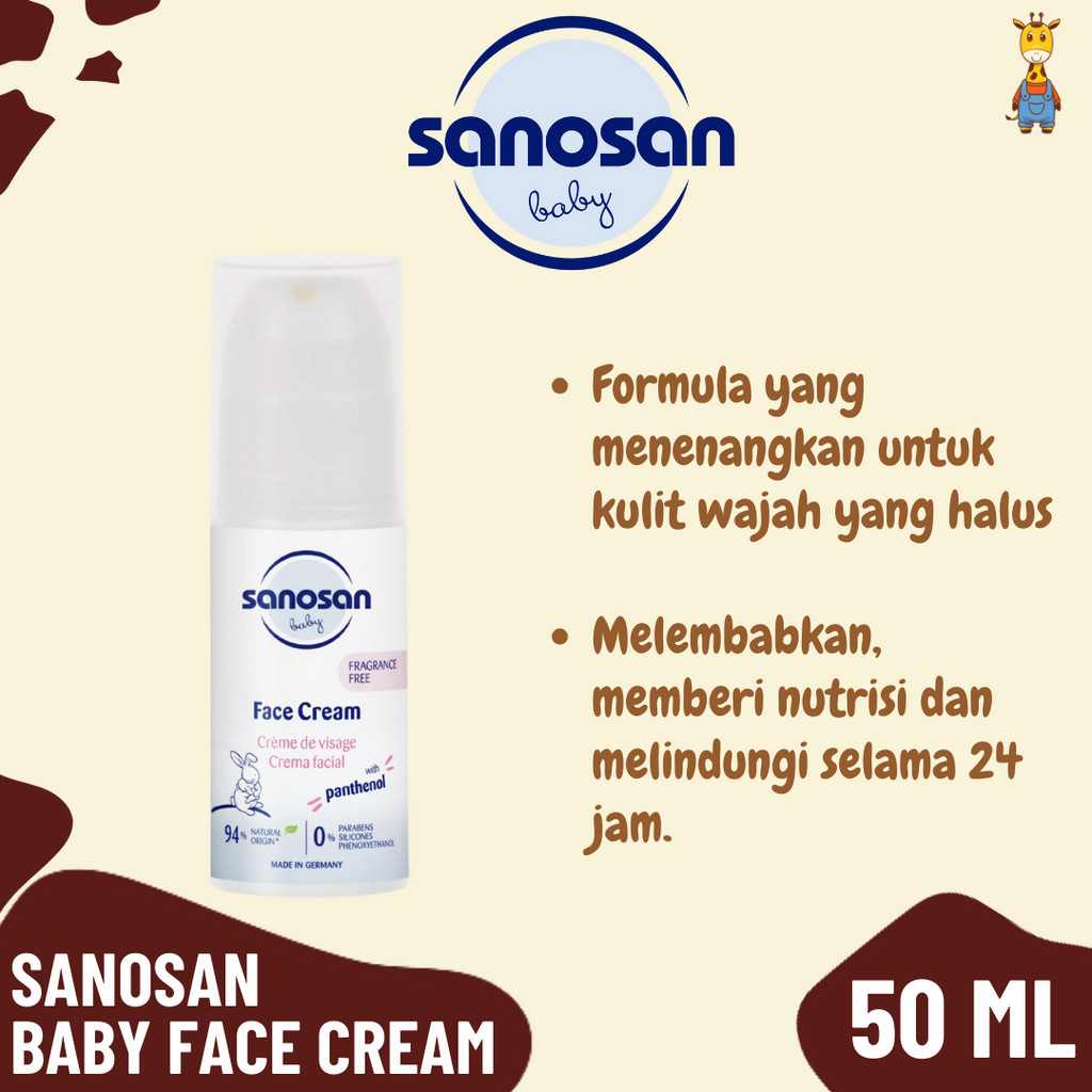 Jual Sanosan Baby Face Cream 50ml - Krim Bayi | Shopee Indonesia