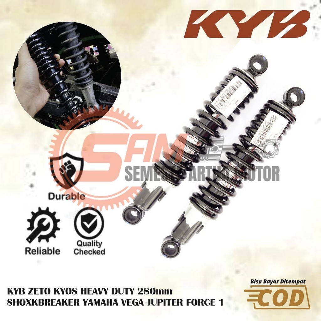 Jual Shockbreaker KYB Zeto KYOS Heavy Duty 280mm Motor Bebek Jupiter Vega F1 Shock Belakang ...