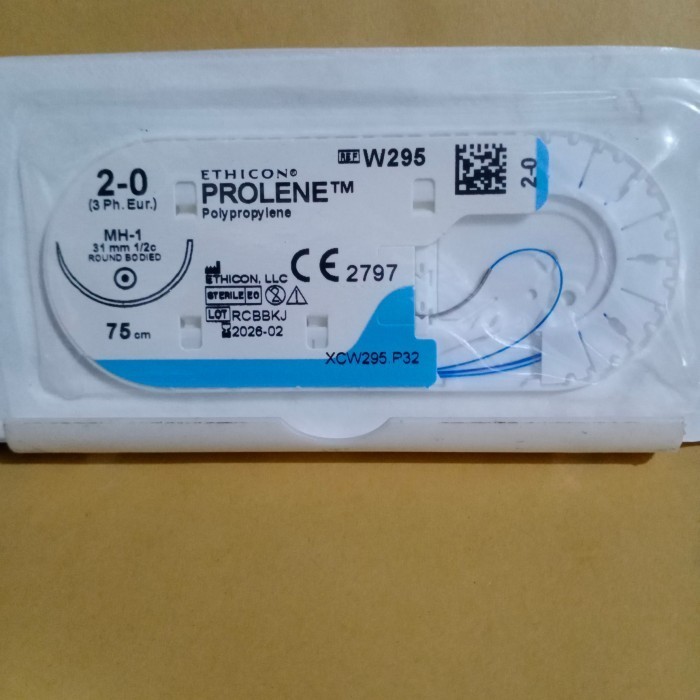 Jual PROLENE 2/0 roundbodied W295 ( polypropylene blue monofilament ...