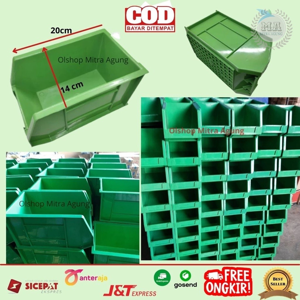 Jual Kotak Plastik Stackable Kenmaster Sk01 / kotak rak baut | Shopee ...