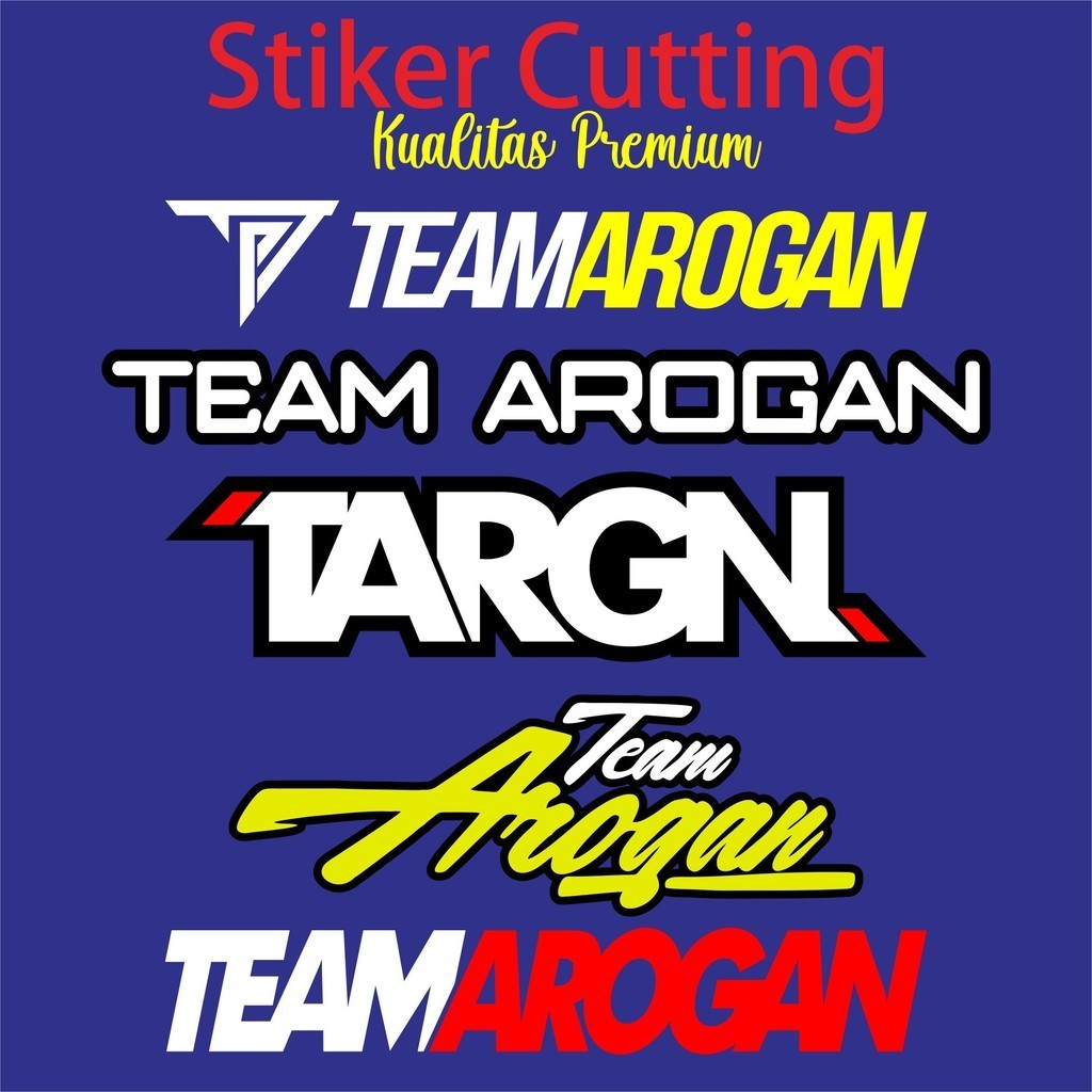 Jual STIKER CUTTING TEAM AROGAN - STIKER MOTOR/HELM (MURAH) | Shopee ...