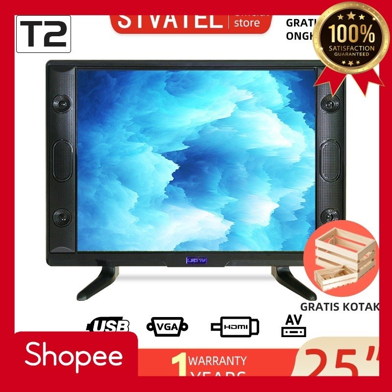 Jual [Free Kayu] Sivatel Digital Analog TV LED 24/25 inch HD Ready ...