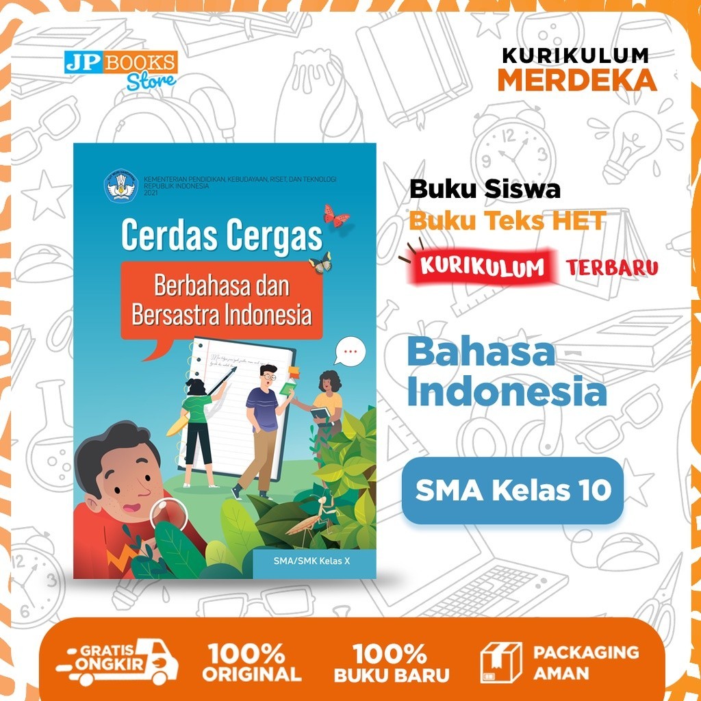 Jual JP Books – (KURIKULUM TERBARU) Buku Siswa / Buku Teks HET Kurmer Sekolah Bahasa Indonesia ...