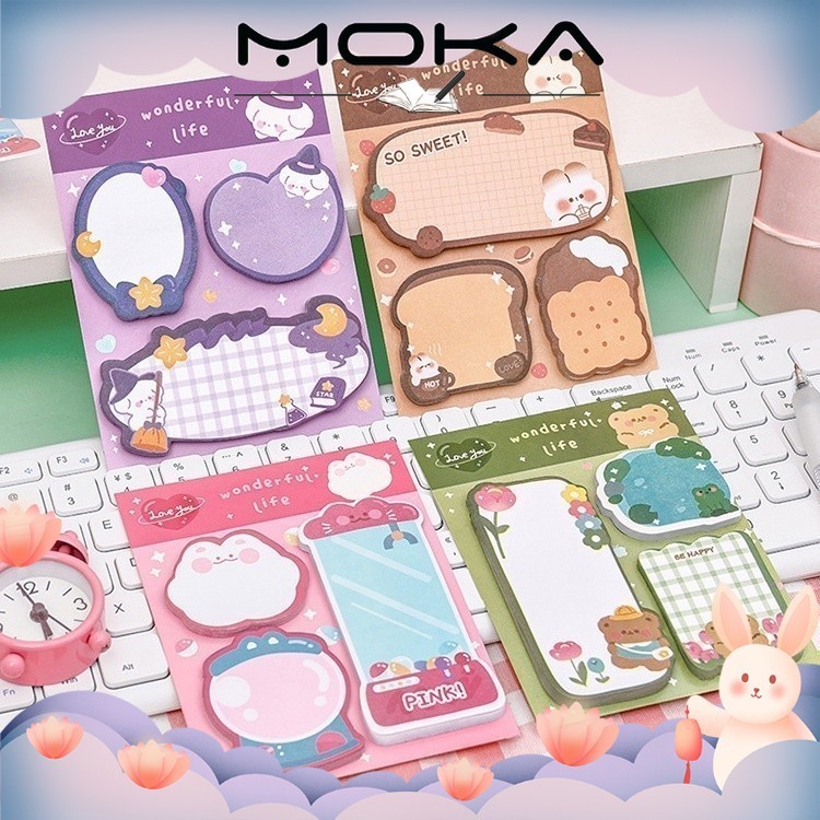 Jual MOKA STICKY NOTES 3 IN 1 / STIKCY NOTE 1SET 3PCS / STICKY NOTES ...