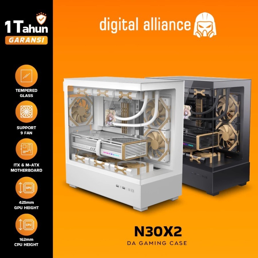 Jual Casing PC Digital Alliance N30X2 M-ATX ITX Middle Tower Case ...