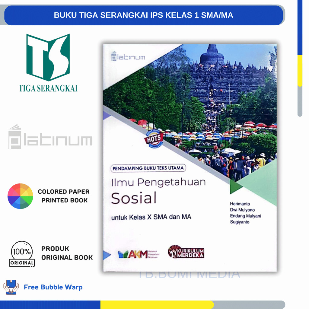 Jual Buku Paket Siswa SMA Kelas 10 IPS TIGA SERANGKAI PLATINUM Kurikulum Merdeka | Shopee Indonesia