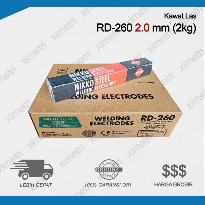 Jual Kawat Las RD-260 2.0mm (2 KG) Nikko Steel / RD260 2,0 mm Nikko ASLI | Shopee Indonesia