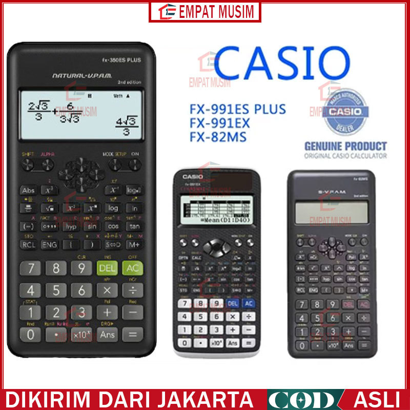Jual Casio FX-82MS Kalkulator Calculator Casio FX-991ES PLUS Portable Scientific Calculators ...