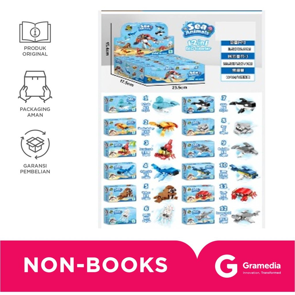 Jual Kukiko Building Blocks Sea Animal SX52089 | Shopee Indonesia