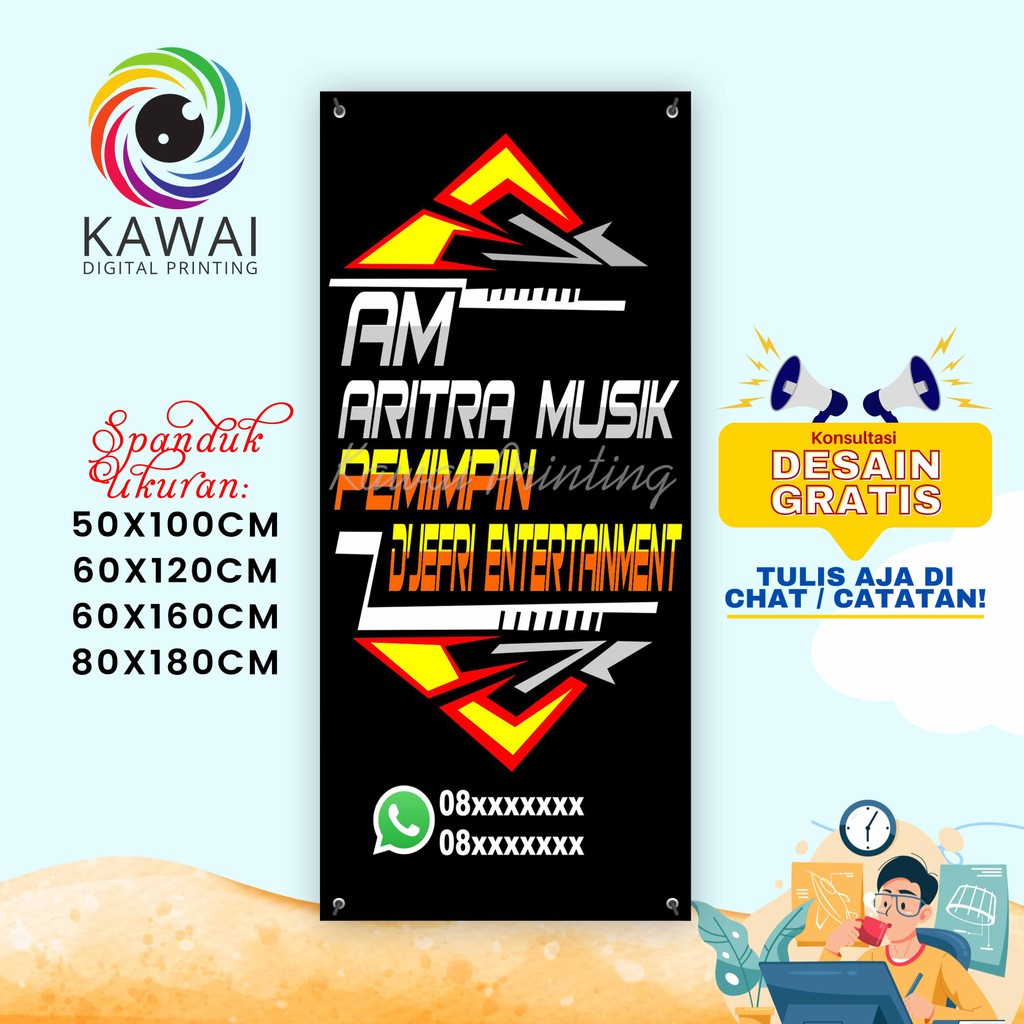 Jual SPANDUK / BANNER Musik Audio Sound System Kekinian Viral Request ...