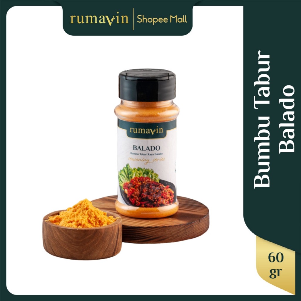 Jual Rumavin - Premium Bumbu Tabur Balado Botol 60gr | Shopee Indonesia