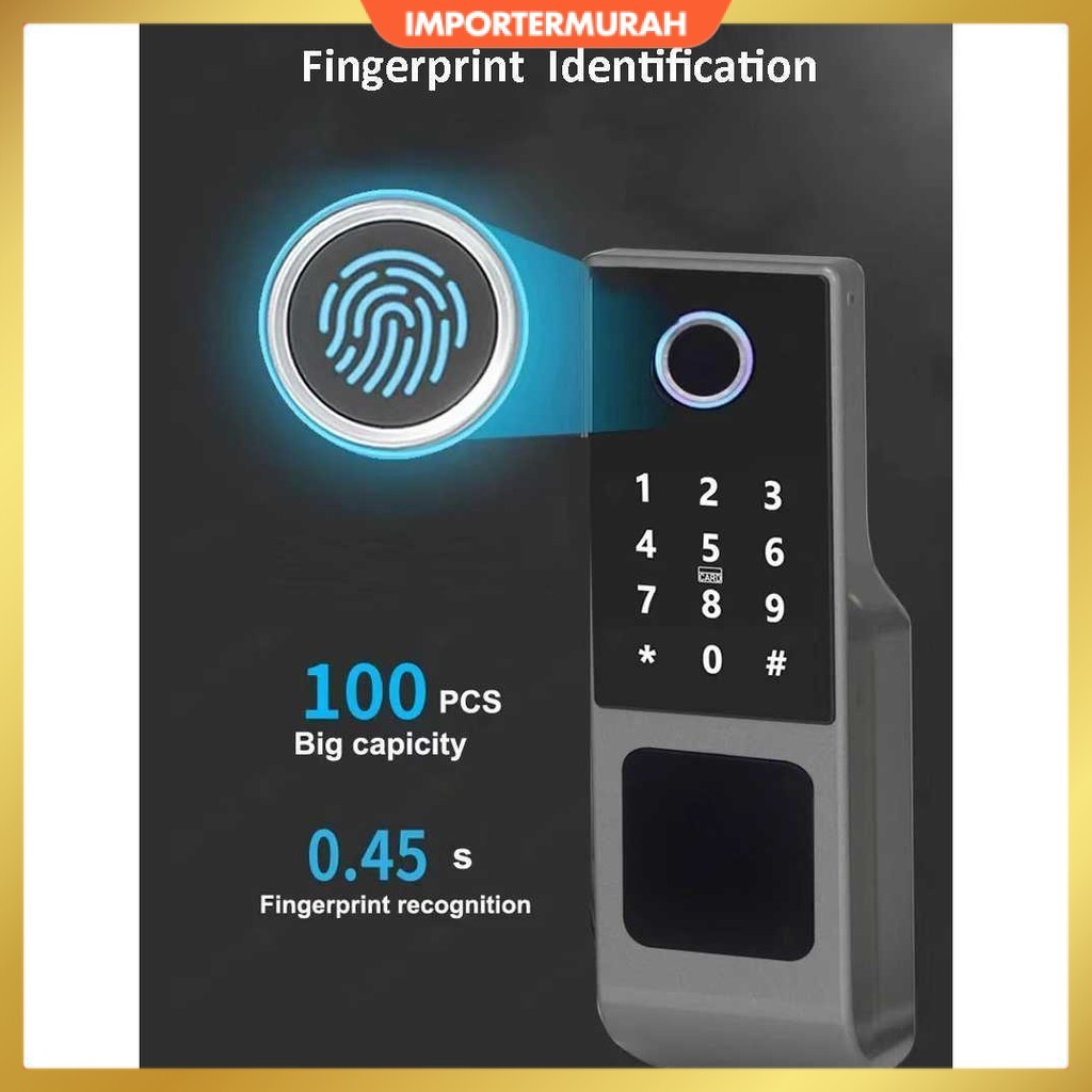 Jual TaffHOME Smart Door Lock Fingerprint Password Card Waterproof IP66 - G23 | Shopee Indonesia