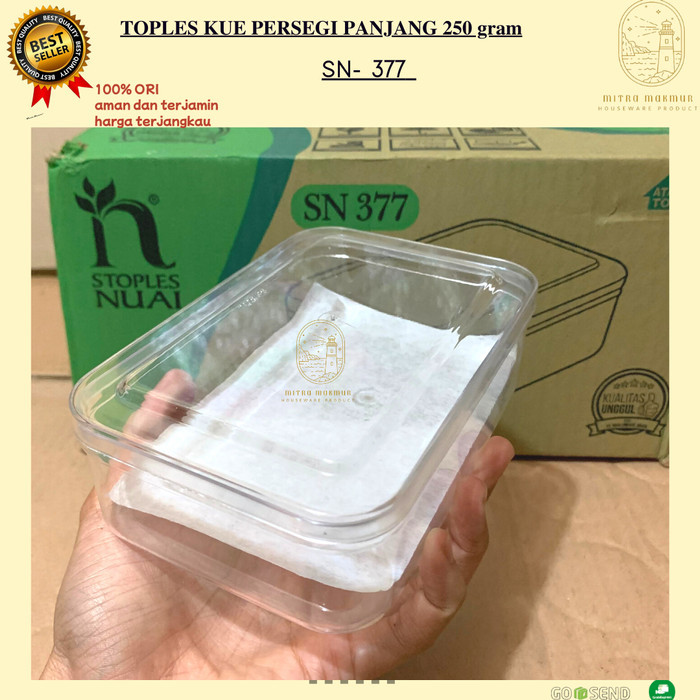 Jual Toples Kue Kering Nuai 250 - 500 Gram Toples Persegi Nuai SN 377 ...
