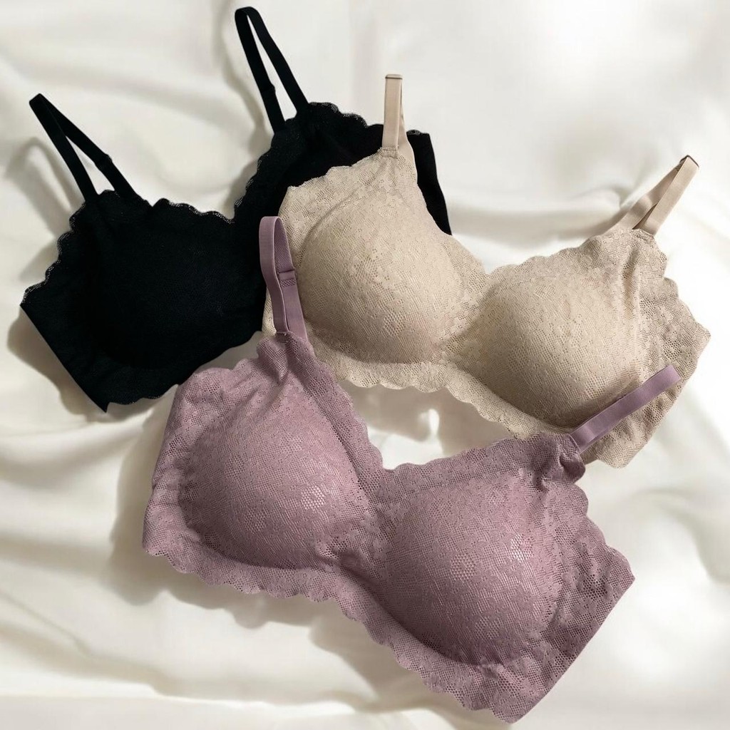 Jual Bra BH Seamless Renda Tanpa Kawat FELANCY 02033 – Elegan dan ...