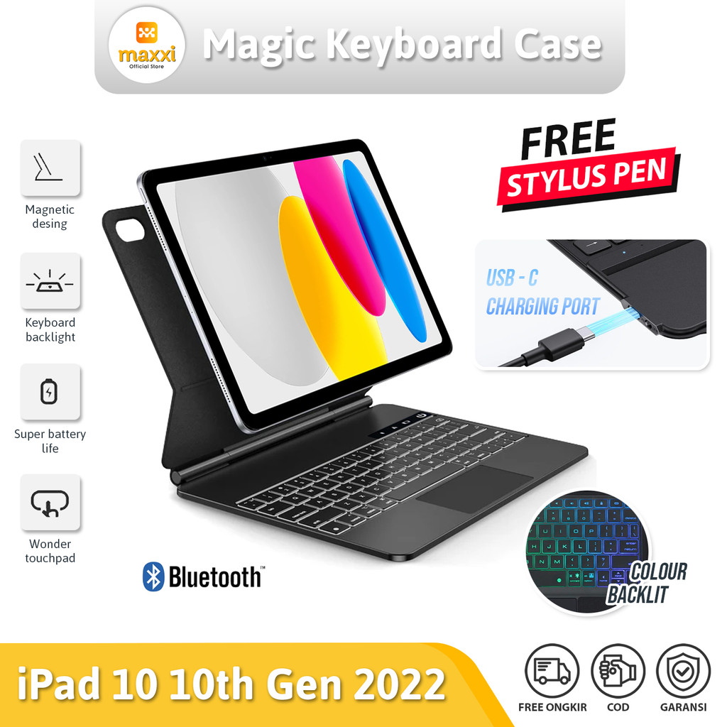 Jual Magic Keyboard iPad 10 11 Case Keyboard iPad 11 11th 10th Gen 2025 ...
