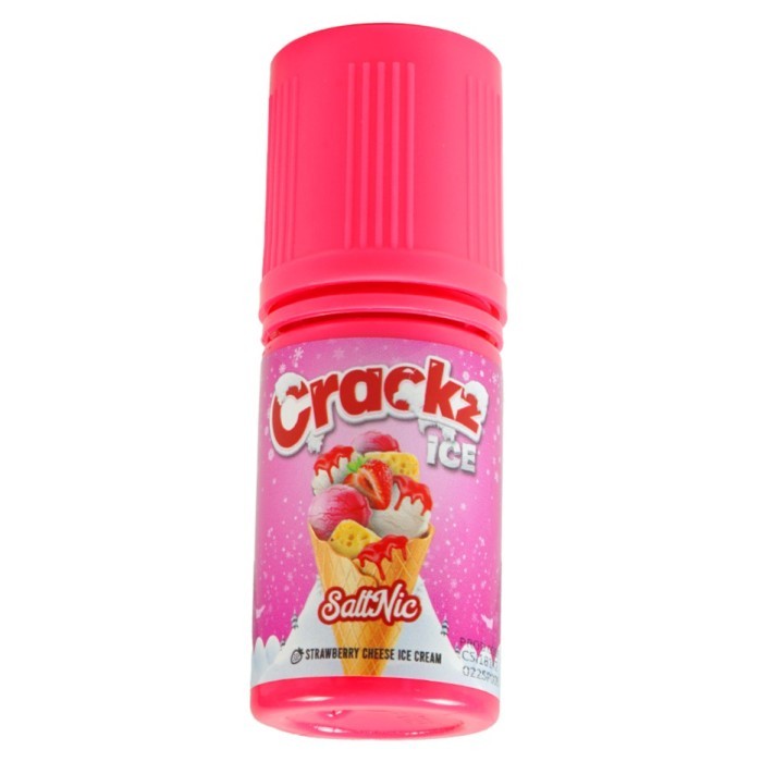 Jual Liquid Crackz Ice V1 Strawberry Cheese Ice Cream Saltnic 25MG 30ML ...