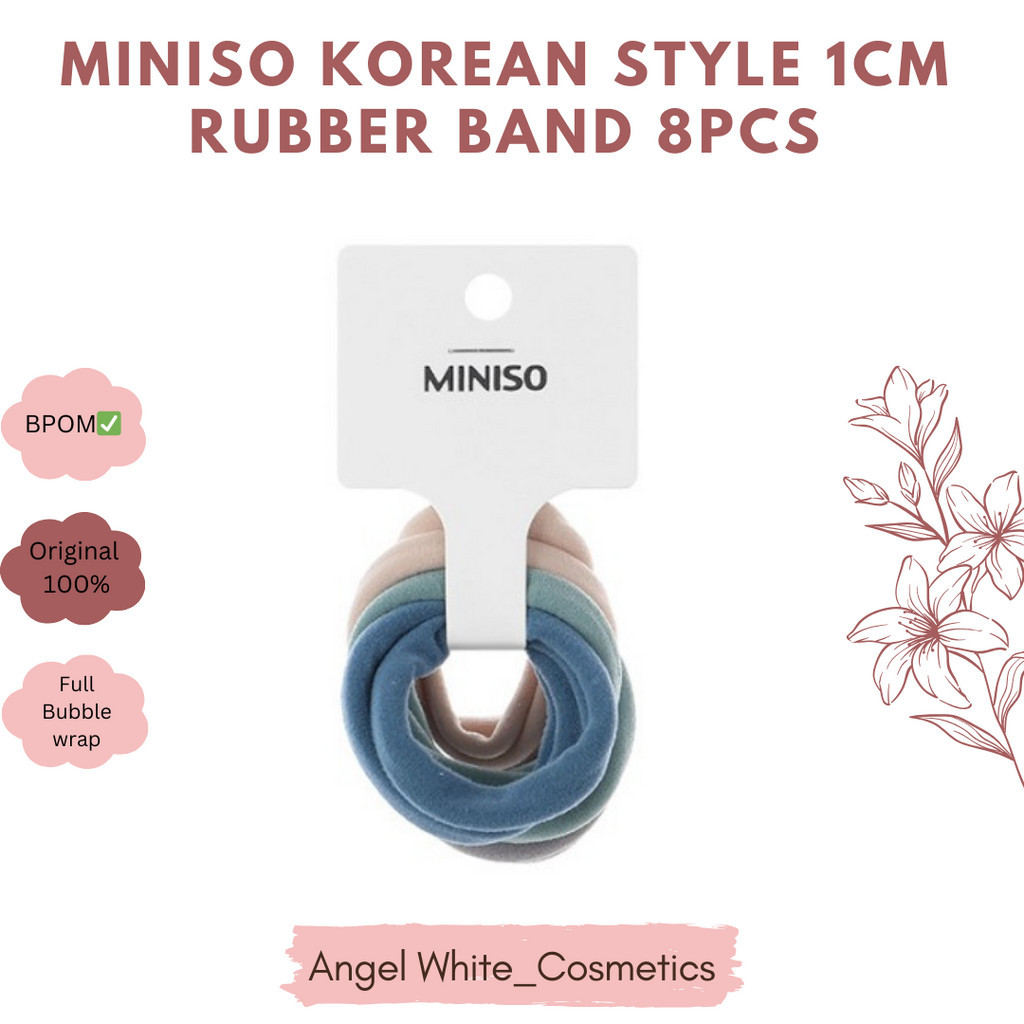 Jual MINISO KOREAN STYLE 1CM RUBBER BAND 8PCS | Shopee Indonesia