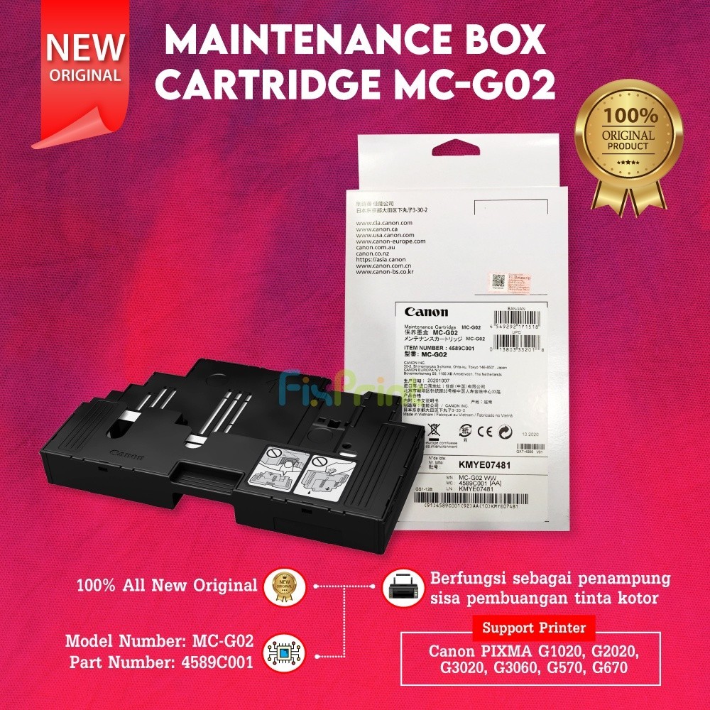 Jual Maintenance Box MC-G02 Original For G1020 G2020 G3020 G3060 ...