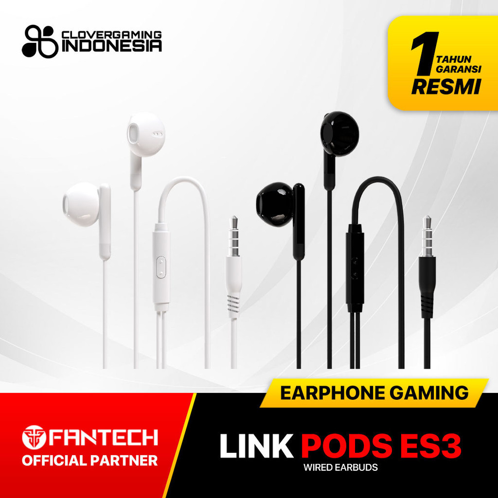 Jual Fantech ES3 ES-3 LinkPODS Wired Earbuds Earphone ES 3 Deep Bass ...