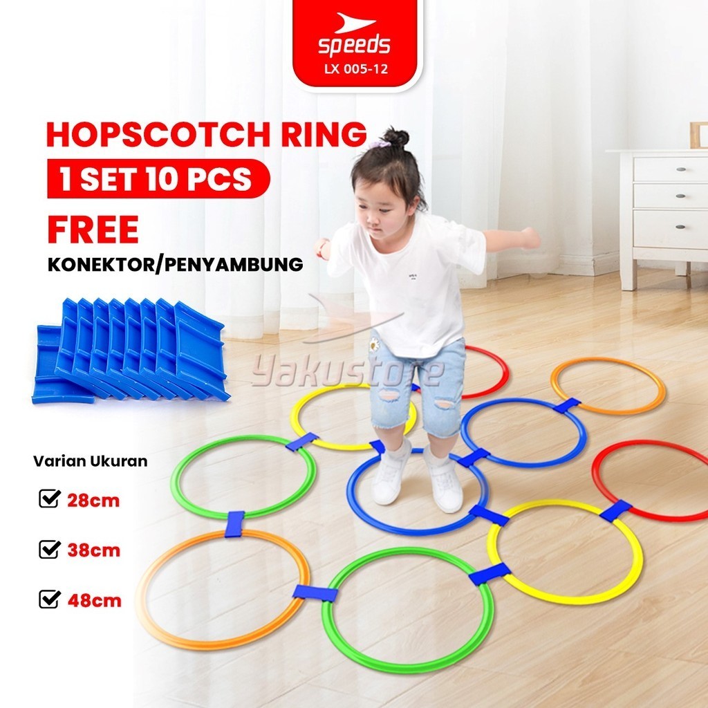Jual SPEEDS Hopscotch Ring isi 10pcs Mainan Lingkaran Engklek Loncat Anak Motorik Olahraga ...