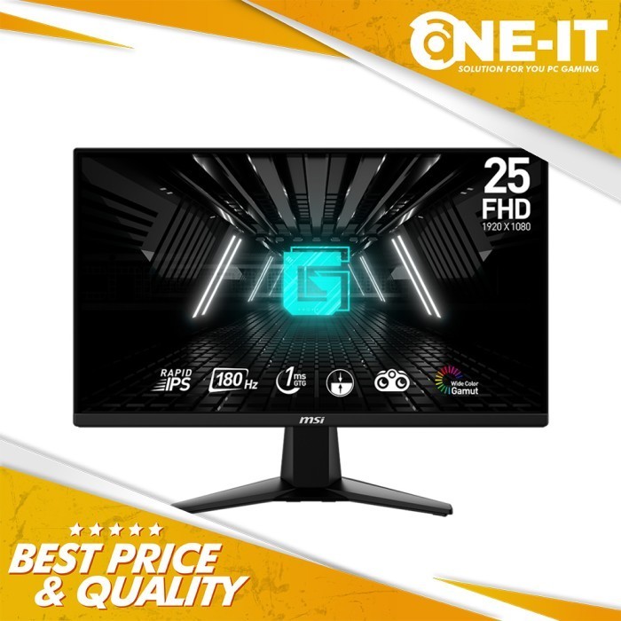Jual Monitor MSI G255F 24.5” Flat Rapid IPS FHD 180Hz 1ms Anti-glare ...