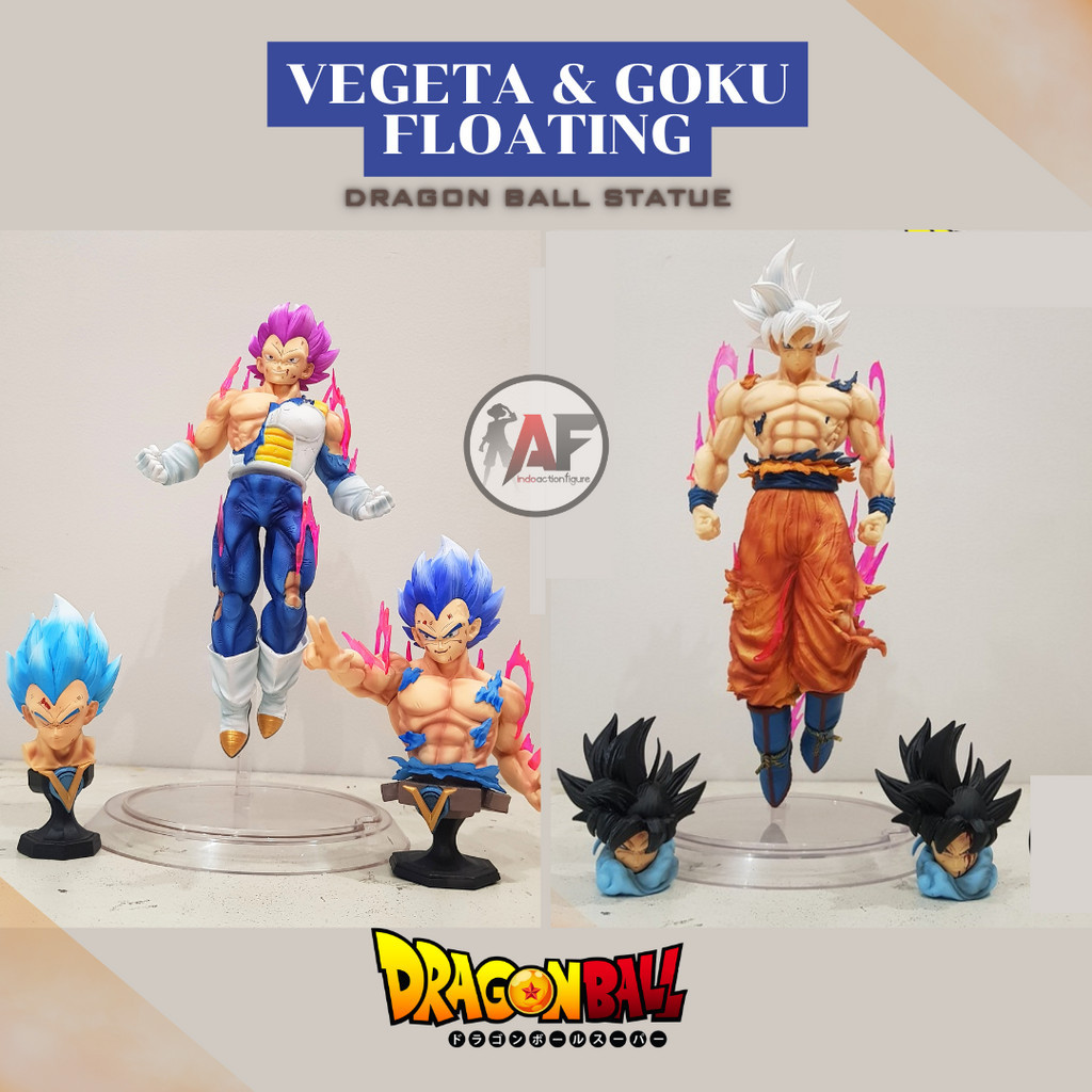 Jual Statue Dragon Ball Floating Vegeta Blue & Goku UI 3Head design ...
