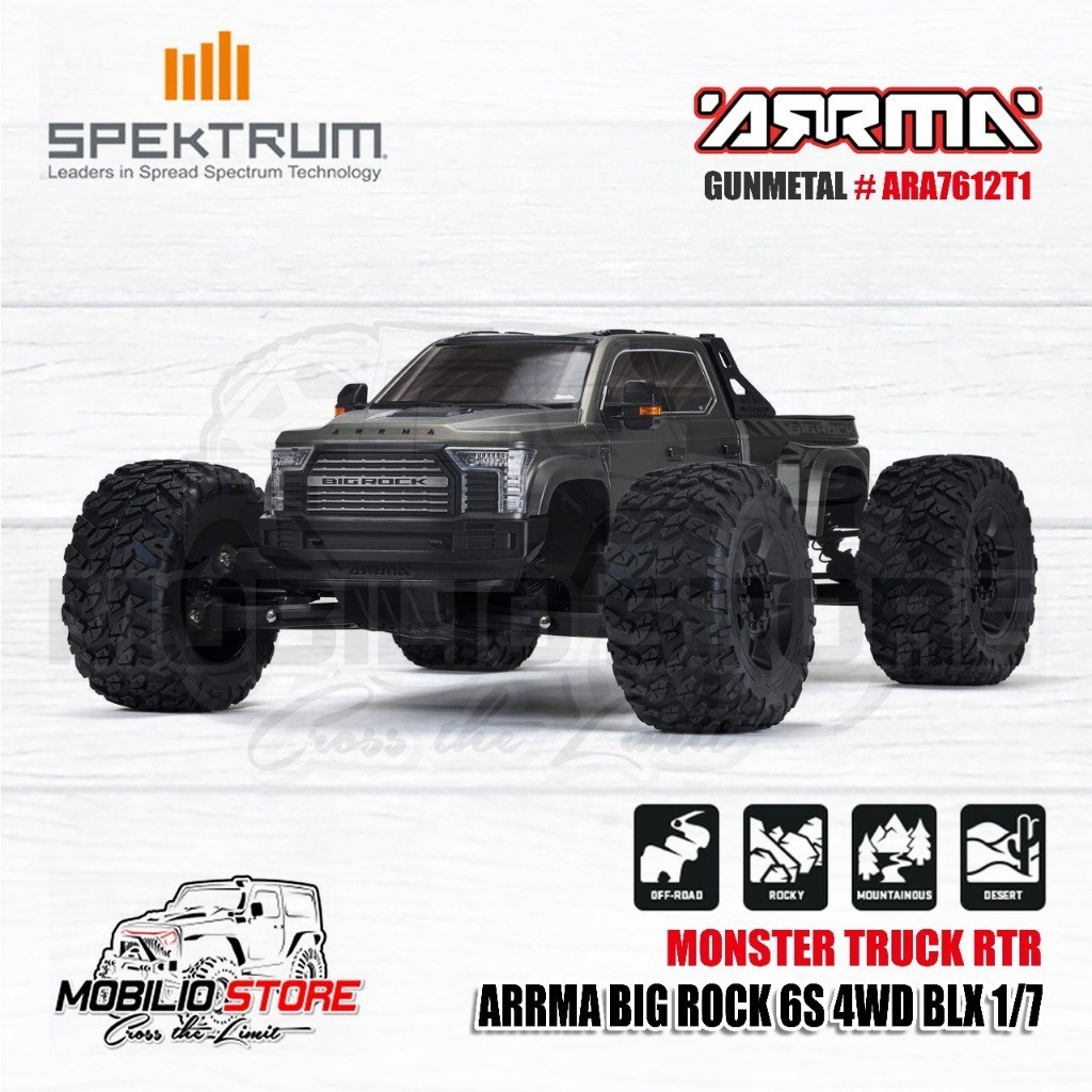 Jual Arrma Big Rock 6S 4WD BLX 1/7 Monster Truck RTR | Shopee Indonesia