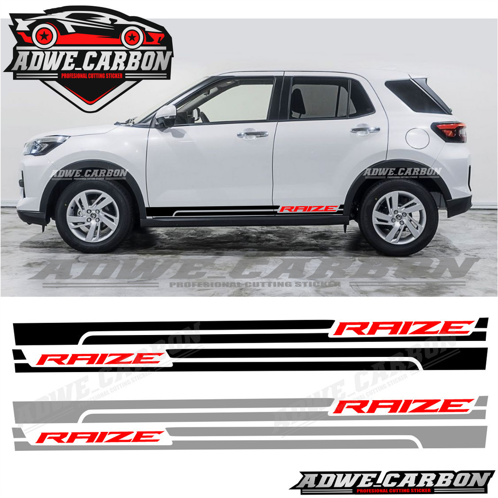 Jual Sticker stiker mobil daihatsu rocky raize stiker list mobil toyota ...