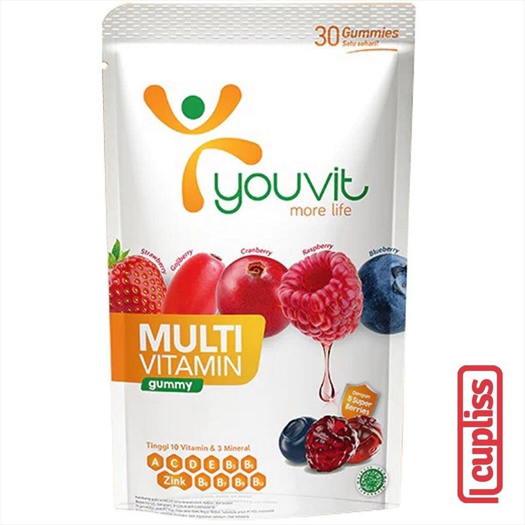 Jual YOUVIT Multivitamin Gummy Dewasa 30 Days Vitamin | Shopee Indonesia
