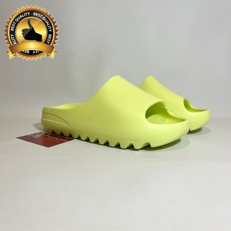 Jual Yeezy Slide Green Glow Green Slides A5 | Shopee Indonesia