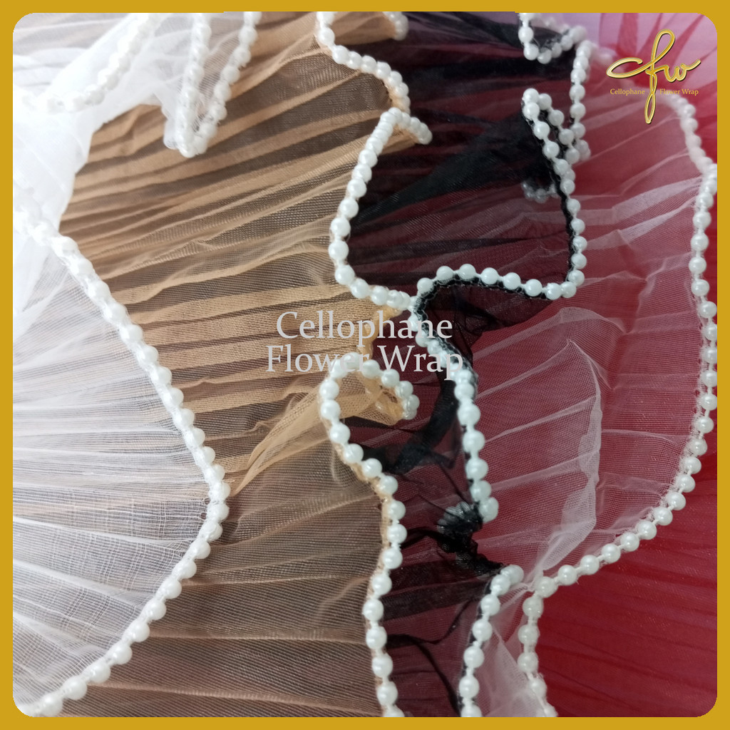 Jual Korean Furing + Mutiara / Renda bunga + Mutiara (Hiasan Kertas ...