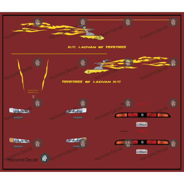 Jual Letty 240SX Nissan Silvia S14 Fast and Furious Water Slide Decal ...