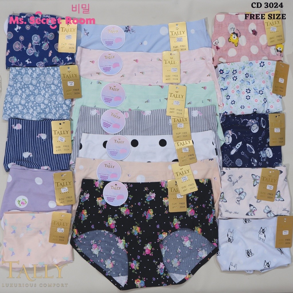 Jual TALLY CD 3024 CELANA DALAM SEAMLESS MOTIF | FREE SIZE | FIT L ...