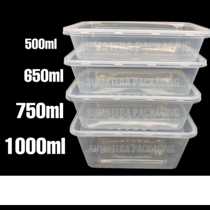 Jual Thinwall 1000ml isi 25pcs / kotak makan plastik 1000ml | Shopee ...