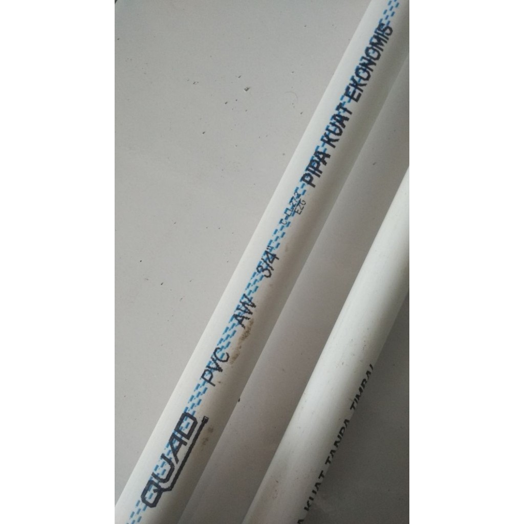 Jual Pipa PVC QUAD 3/4" Inch AW per 1 Meter Pipa Paralon murah | Shopee Indonesia