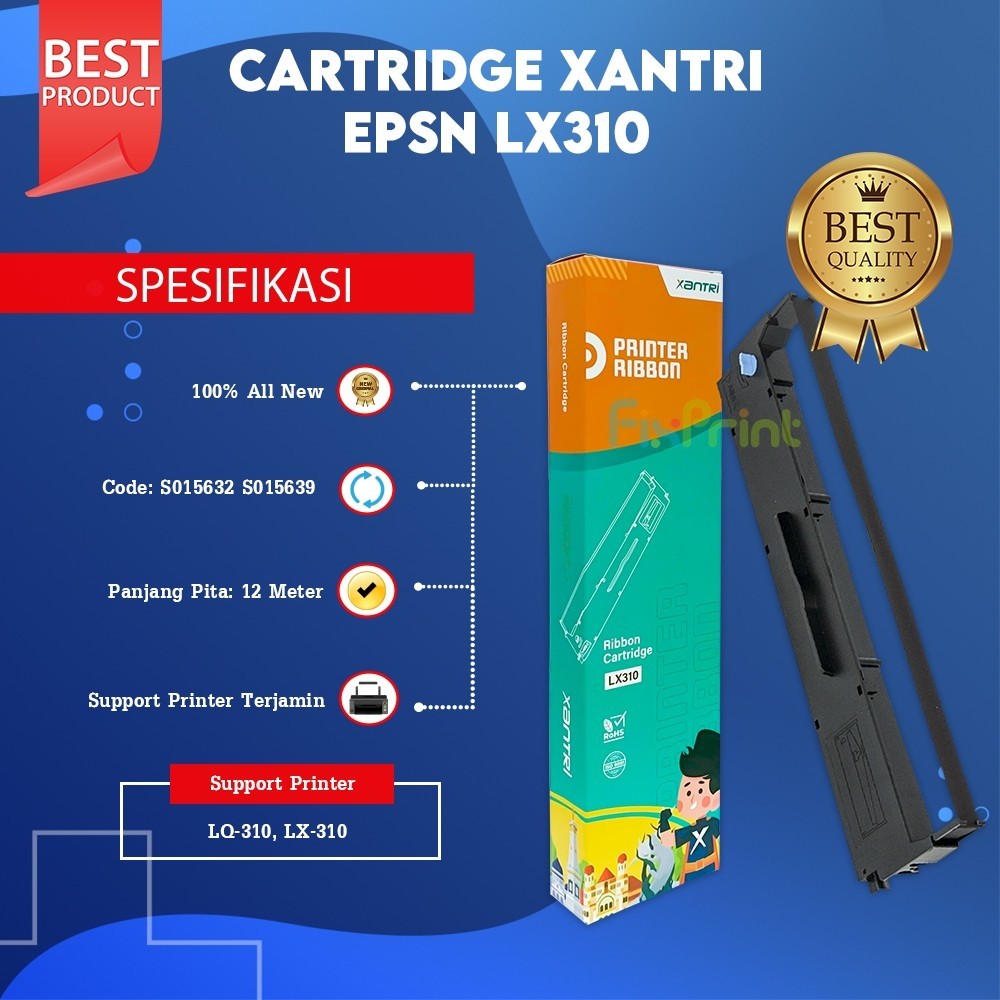 Jual Ribbon Pita Xantri LX310 LQ310 Printer Cartridge Dot Matrix Epson ...