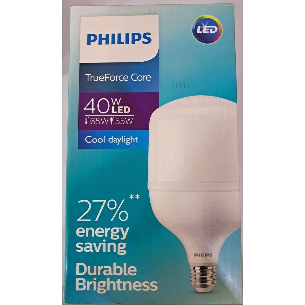 Jual LAMPU PHILIPS LED BULB TRUEFORCE CORE 40 Watt 6500K Putih COOL DAY LIGHT | Shopee Indonesia