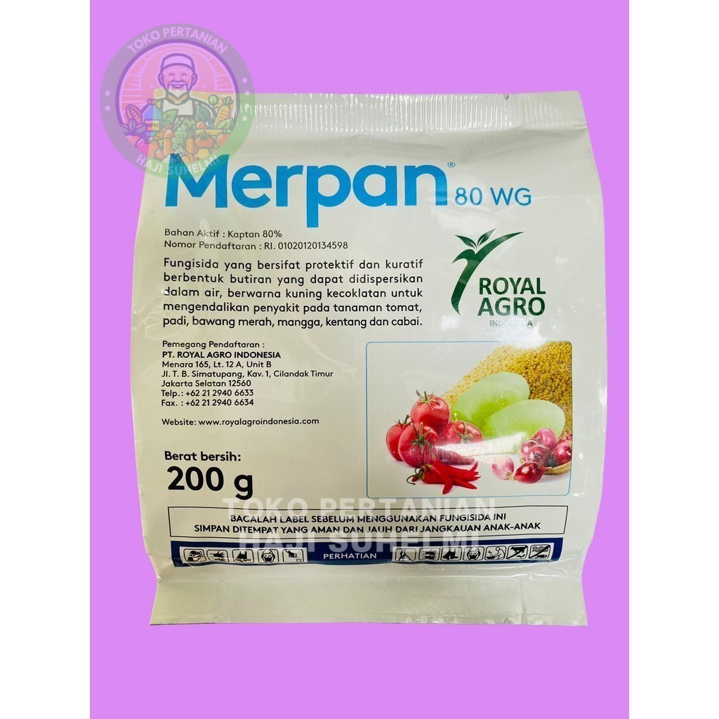 Jual Fungisida MERPAN 80 WG dari ROYAL AGRO isi 200 gram Original ...