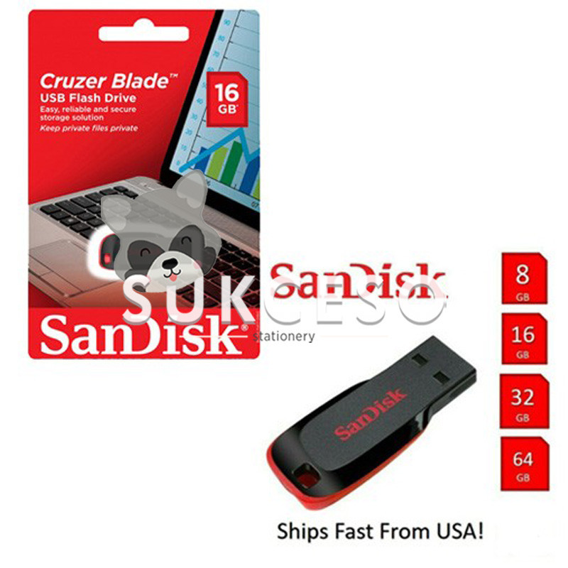 Jual Sandisk USB Flashdisk Cruzer Blade CZ-50 8GB/16GB/32GB/64GB ...