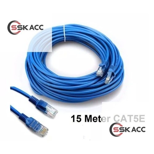 Jual Kabel LAN Cat5e 15m / Cable Cat 5 UTP Pabrikan 15 meter Terpasang ...