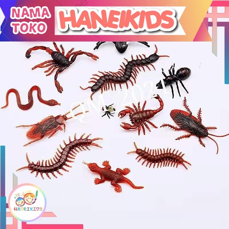 Jual Mainan HEWAN KARET PRANK Cicak Kecoak Kelabang Laba laba ...