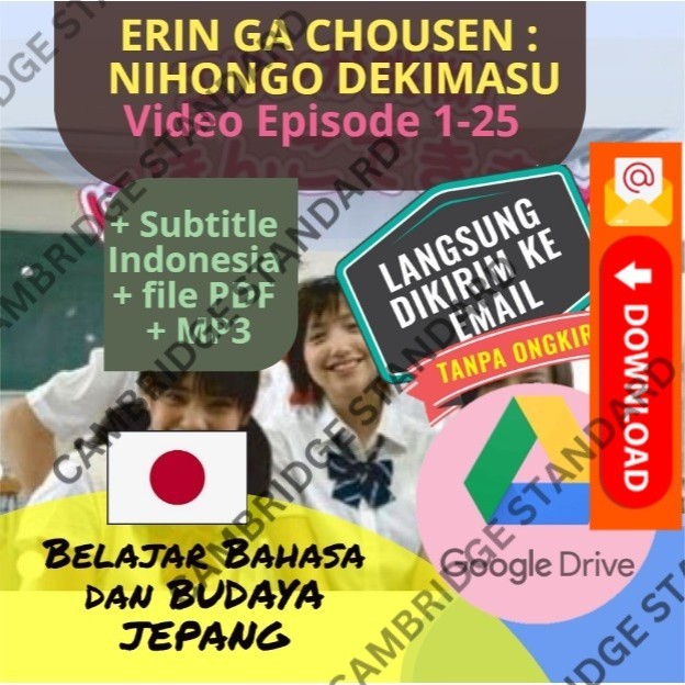 Jual BELI 3 BONUS 1 [file] Erin ga Chousen - Nihongo Dekimasu - Bahasa & Budaya Jepang ...