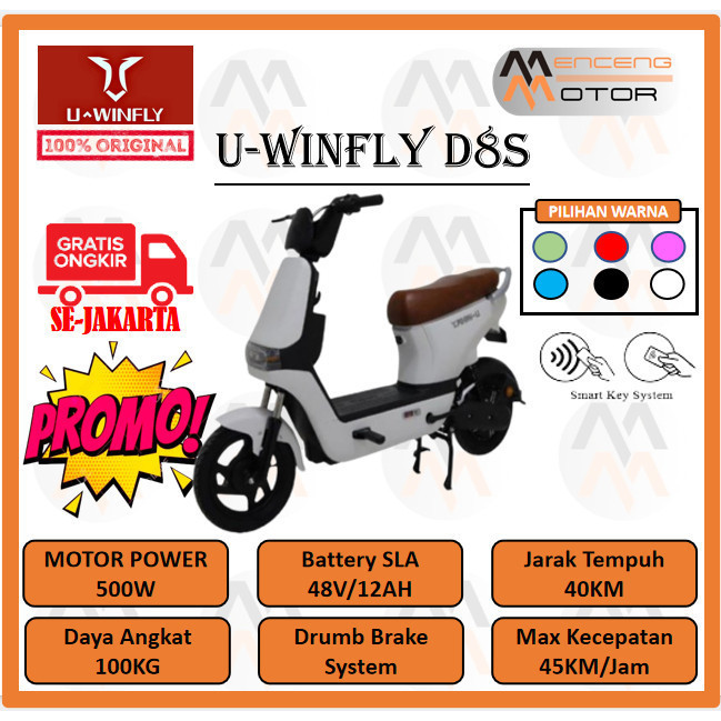 Jual Sepeda Listrik UWINFLY D8P 800W / D8S 500W NFC GARANSI RESMI ...